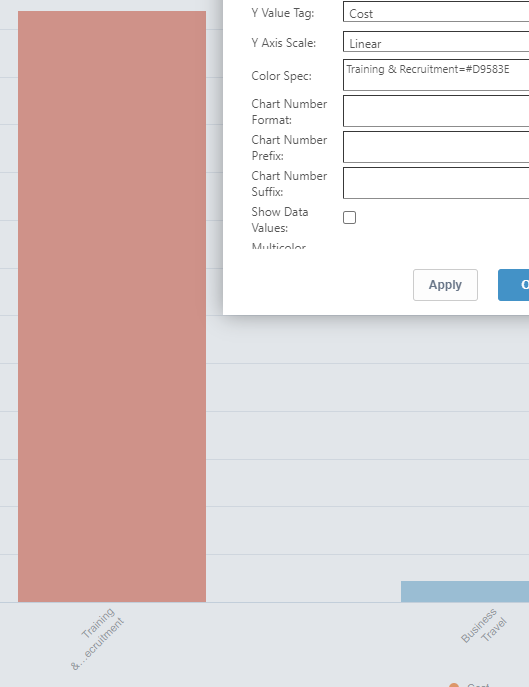Changing Chart Colors with Special Characters in Name | IBM Apptio